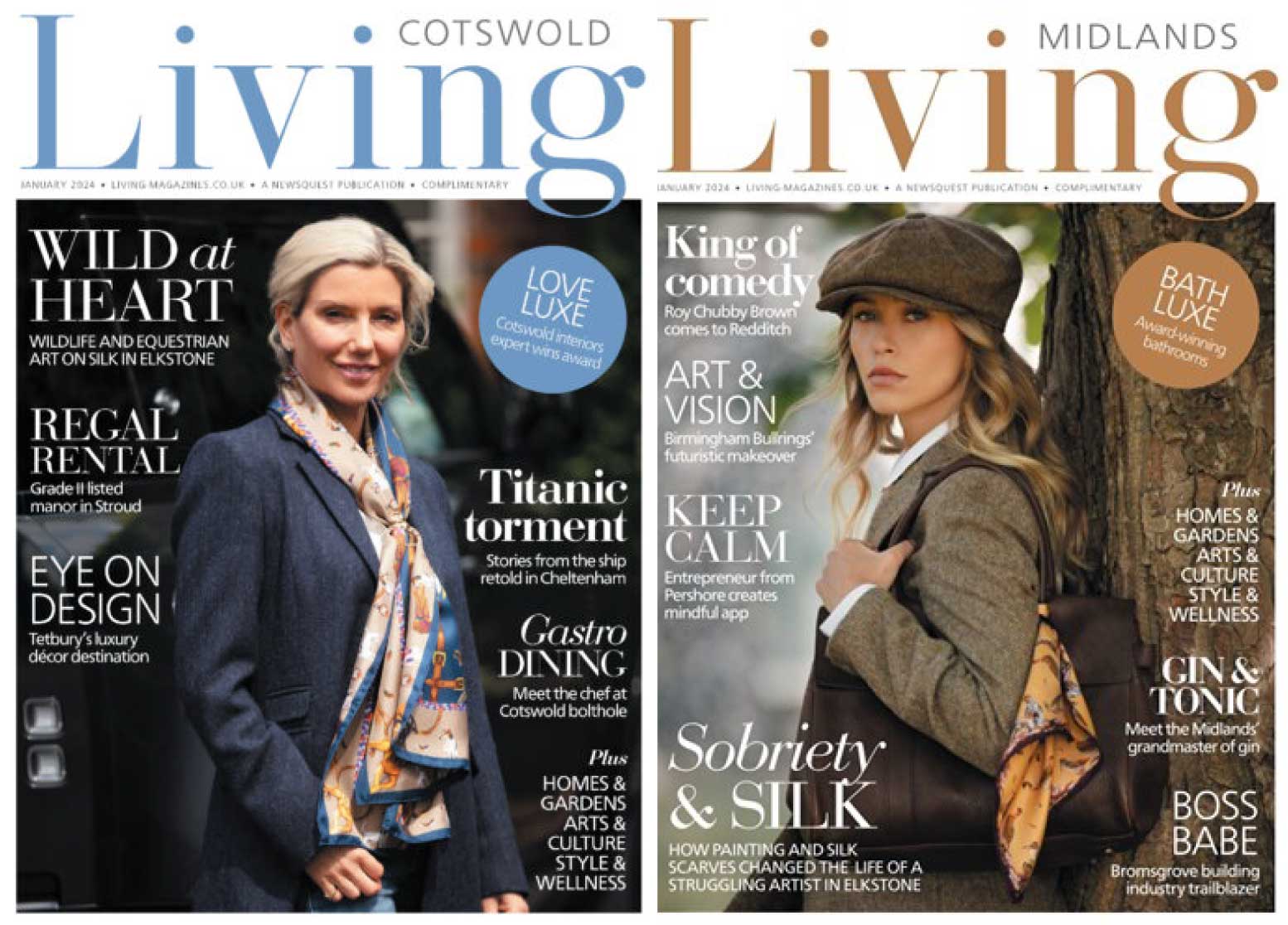Clare Haggas News | Front Cover Cotswold & Midlands Living Magazines