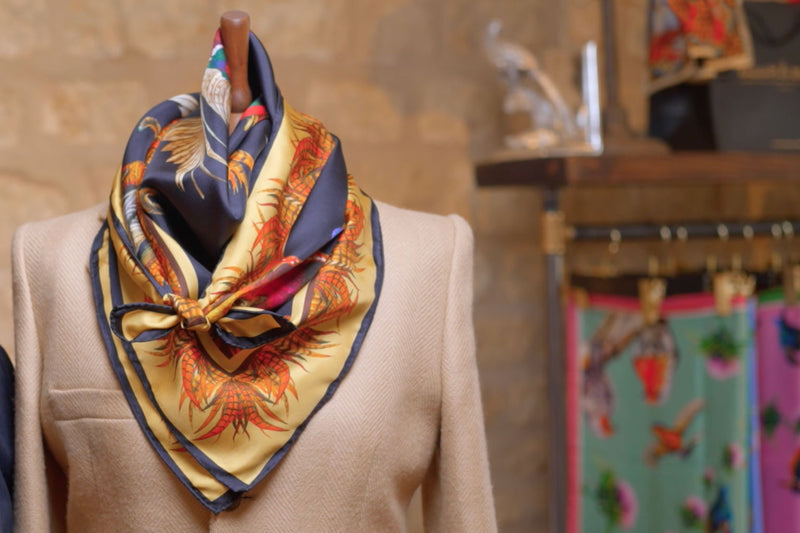 Silk Scarf Styling and Tying Inspiration & Styles | Clare Haggas