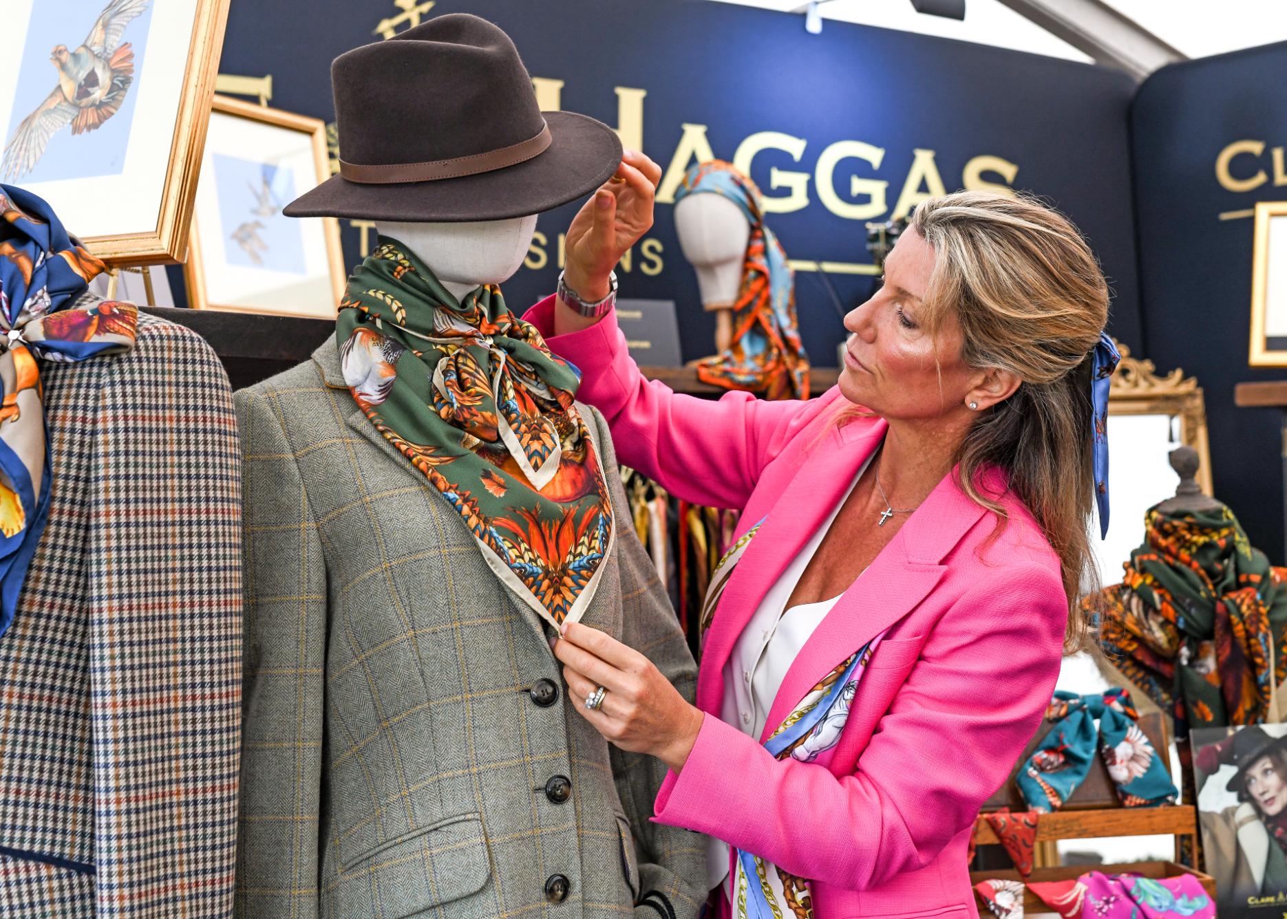 Clare Haggas and Her Silk Accessories Shine at The Game Fair 2024, Win