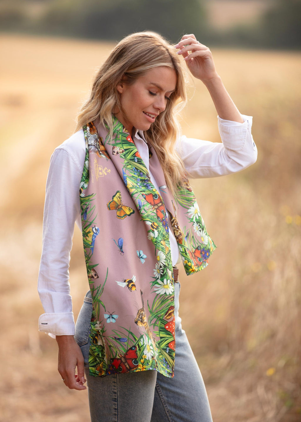 Clare Haggas Woodland Wonder Antique Rose Pink Classic Silk Country Fox ...