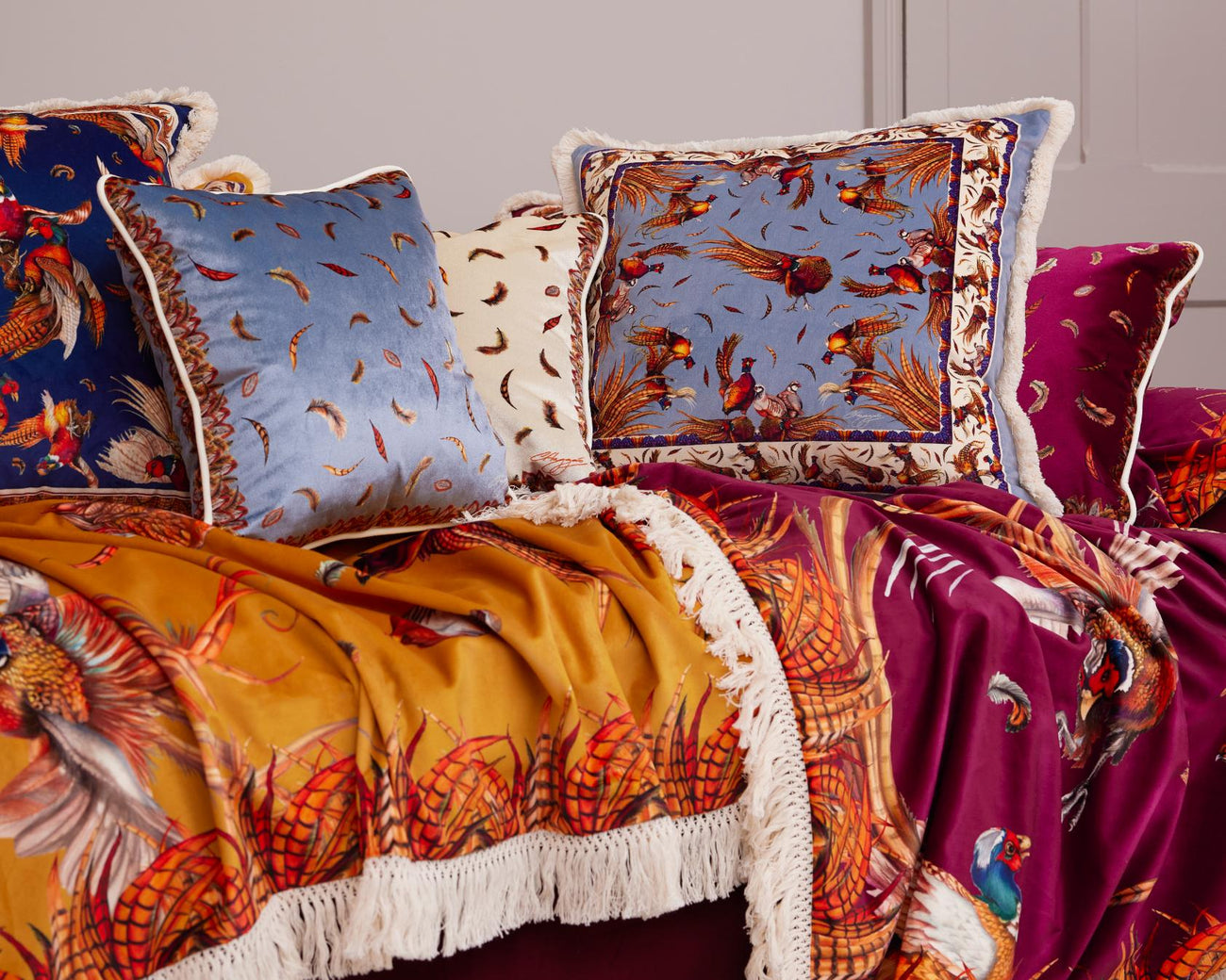 Clare Haggas luxury silk scarves and accessories, made in England