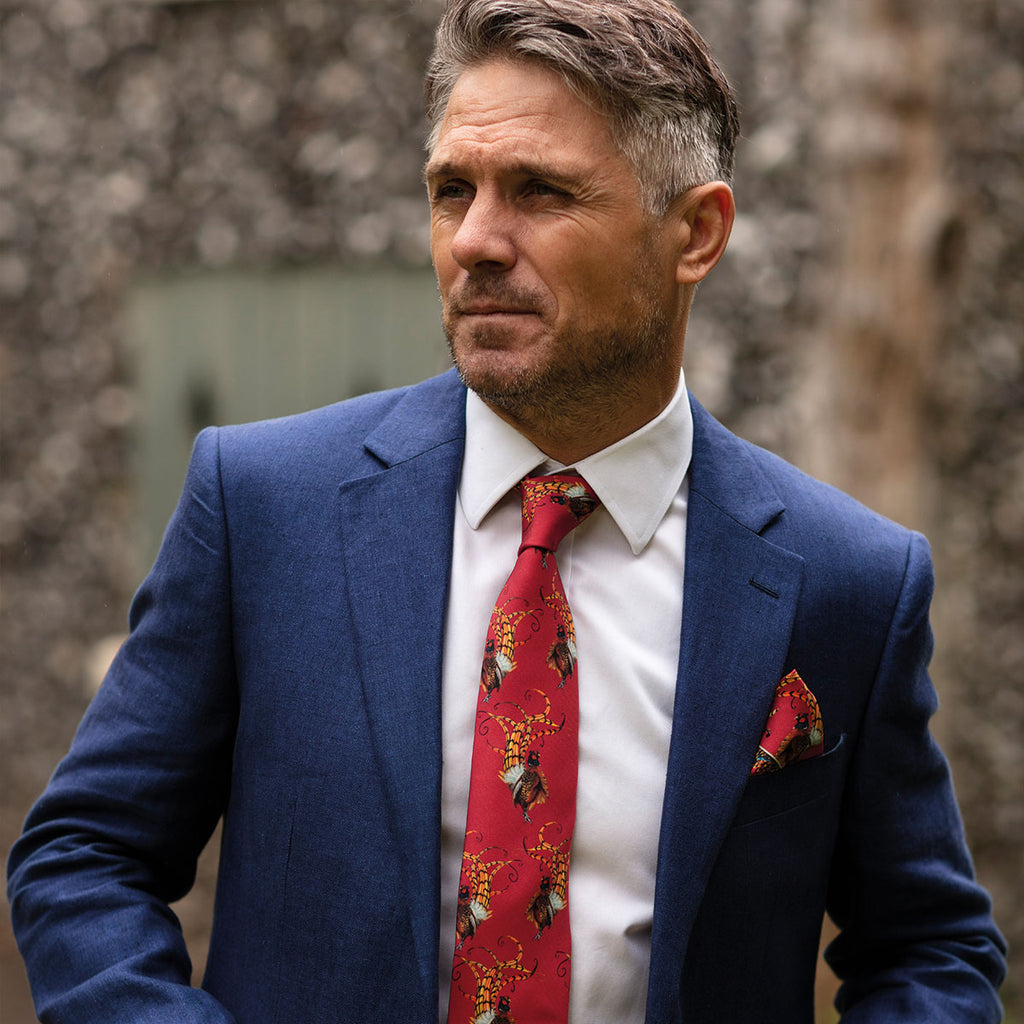 Clare Haggas Bruce Royal Red Silk Tie