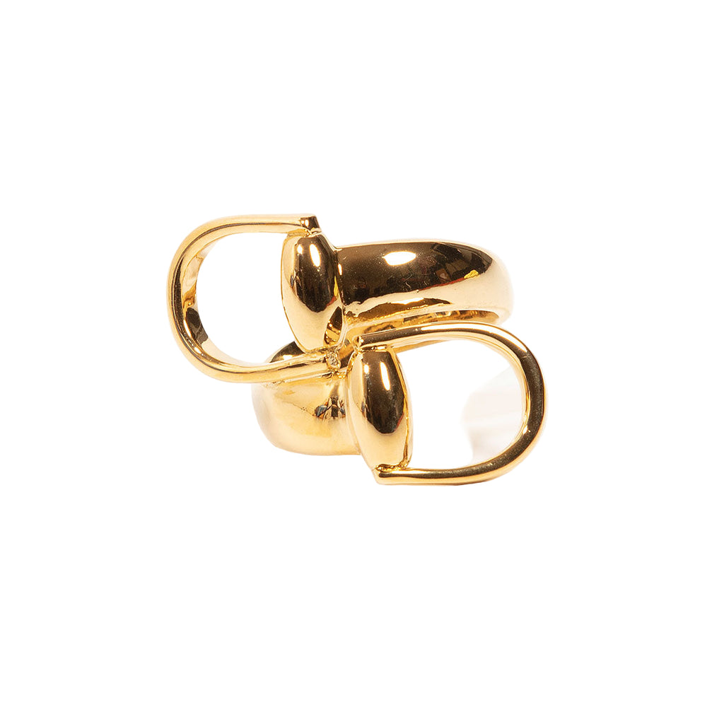 Clare Haggas Snaffle Gold Finish Scarf Ring
